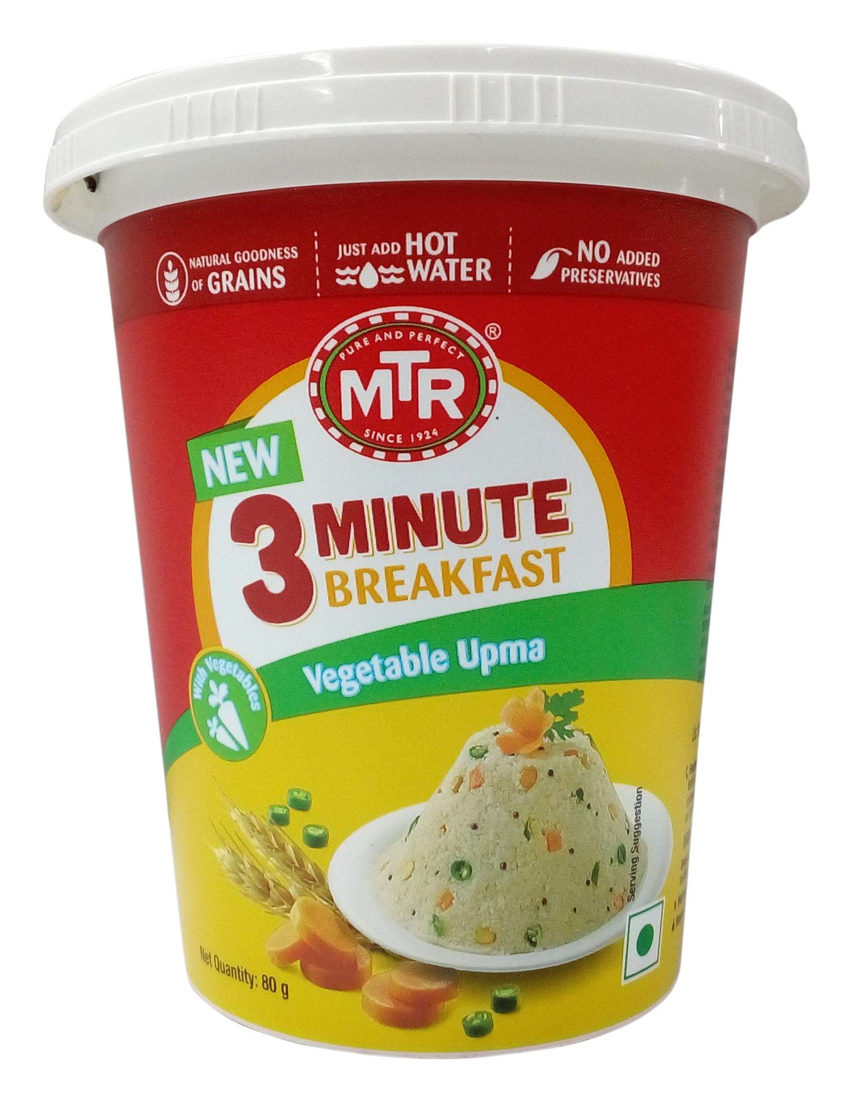 MTR VEGETABLE UPMA 80G – JFK Grocery Inc.
